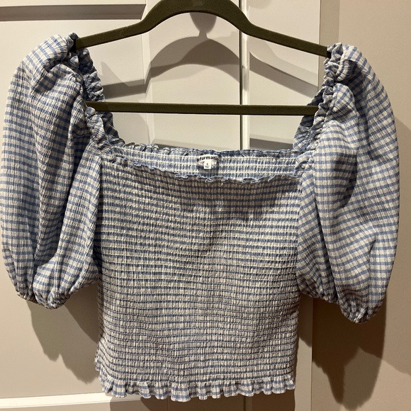 Reformation | Tops | Reformation Puff Sleeve Top Gingham | Poshmark
